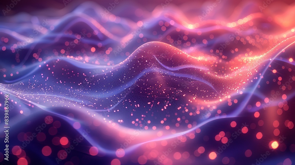 Abstract glass nano carbon fiber background with blues and purples ...