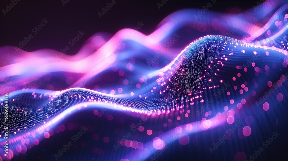 Abstract glass nano carbon fiber background with blues and purples ...