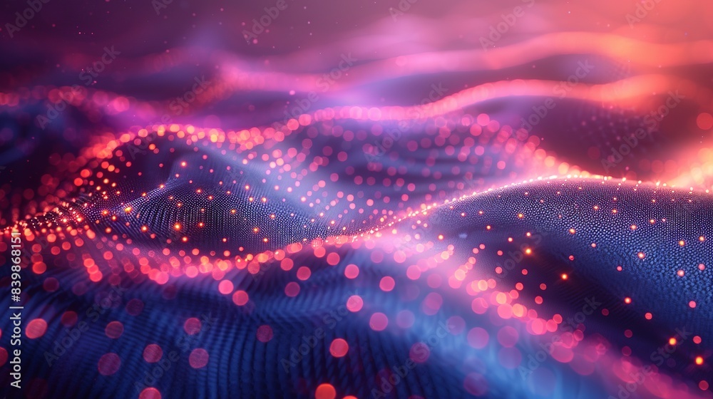 Abstract glass nano carbon fiber background with blues and purples ...