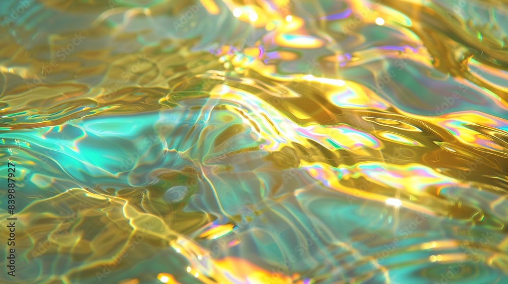 Gold Iridescence: Holographic Ocean Calman Iridescent holographic ...