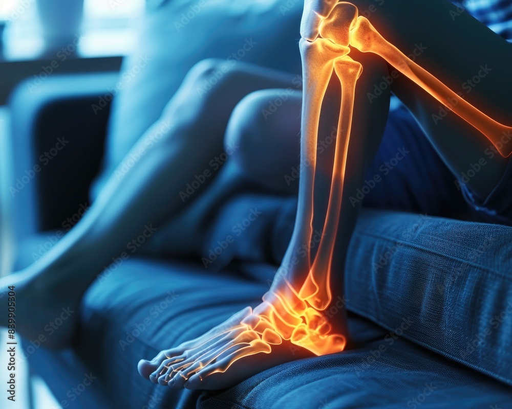 Human leg X-ray visualization, bones, and joints structure ...