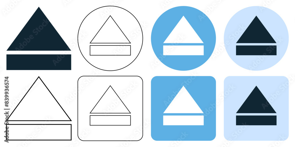 playback eject button player, cassette cd rom sign icon symbol ui and ...