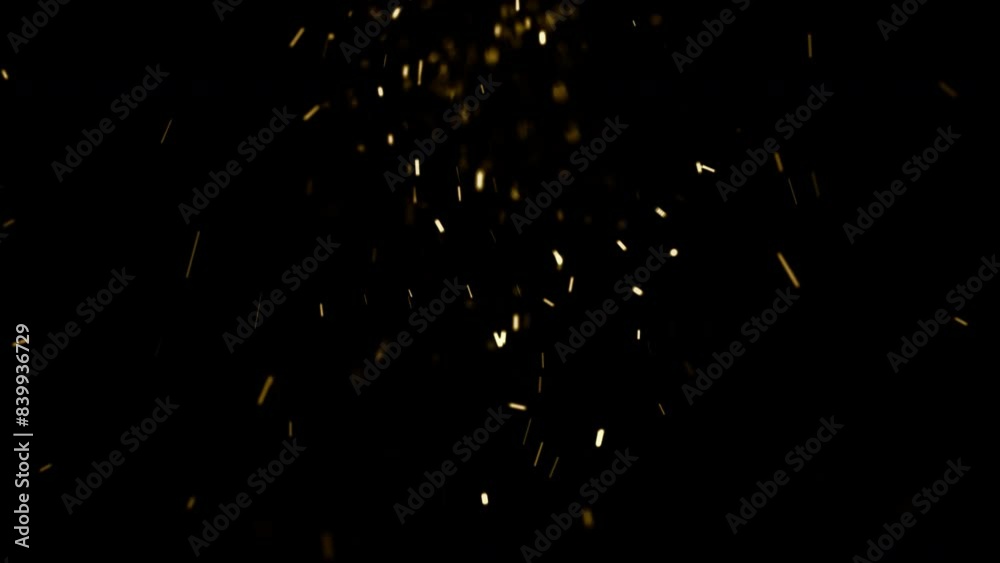 Flying sparks. Fire sparks on transparent background, visual effects ...