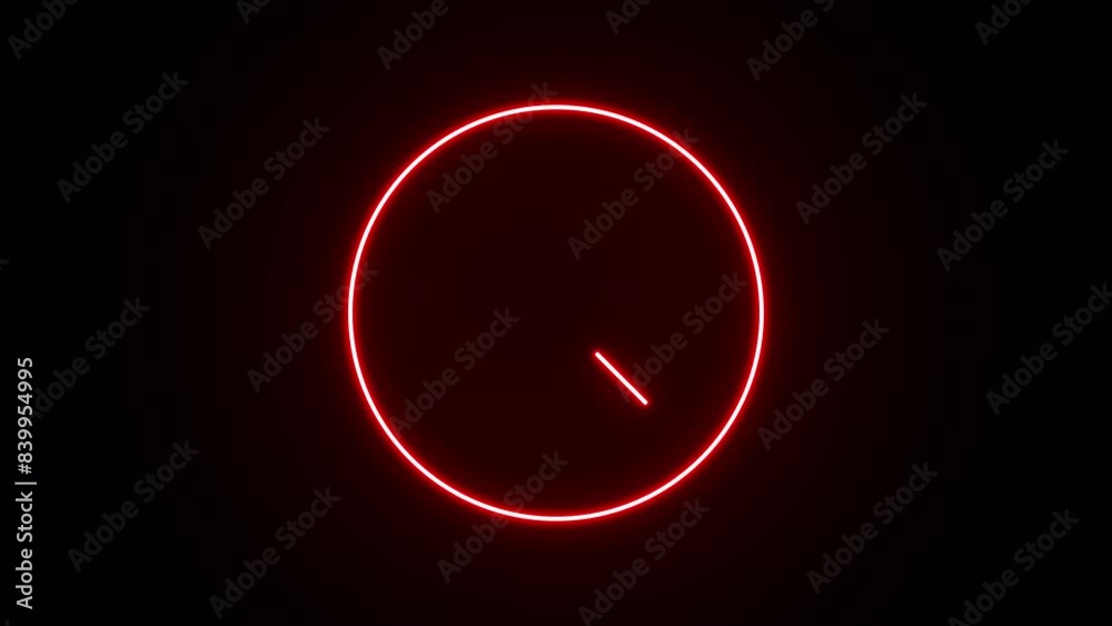 Cross mark in neon style animation. Red cross mark. Retro sign with ...