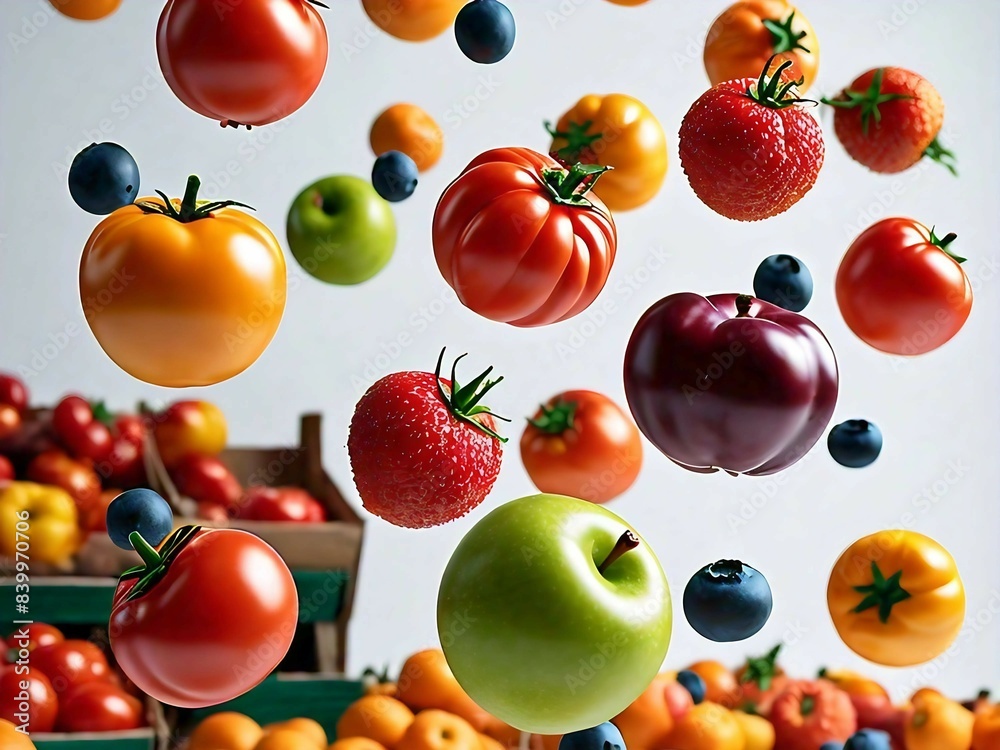 Fruits Falling Fruits Falling Stock Photo, Fruit, Flying, Falling ...