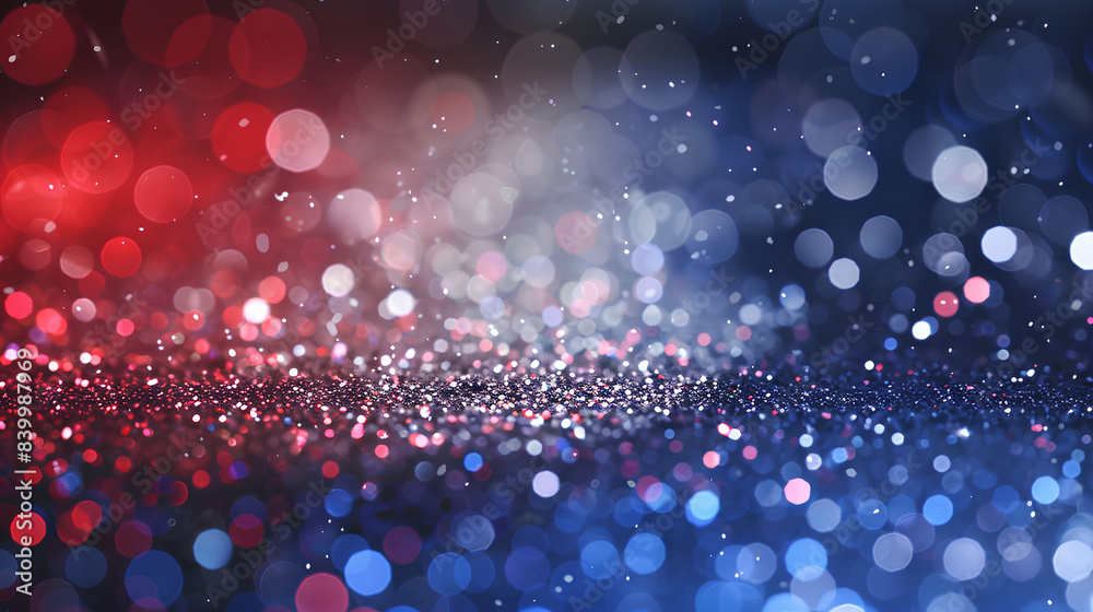 Abstract patriotic red white and blue glitter sparkle background for ...