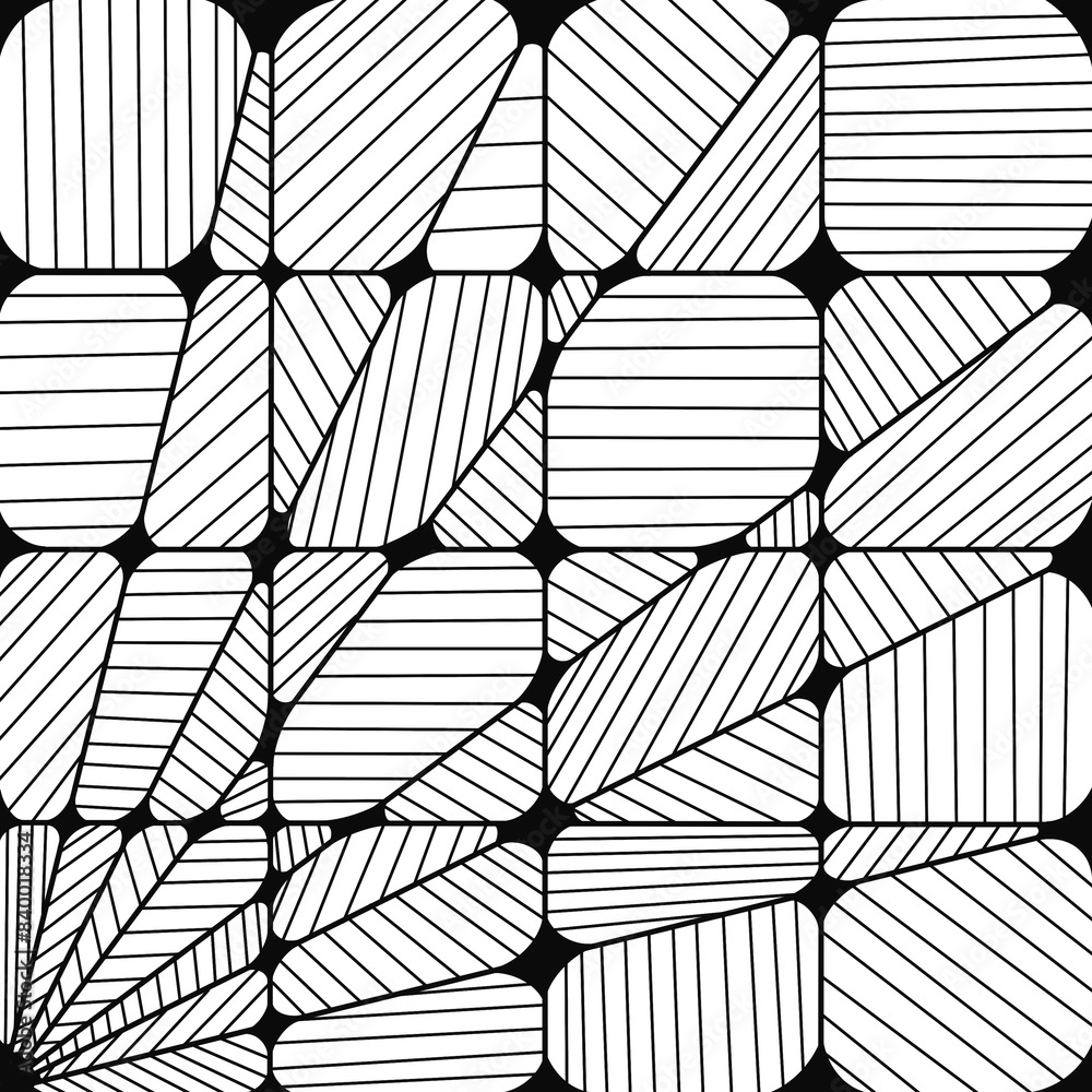 Abstract doodles, doodle, doodles with black lines make up the image ...