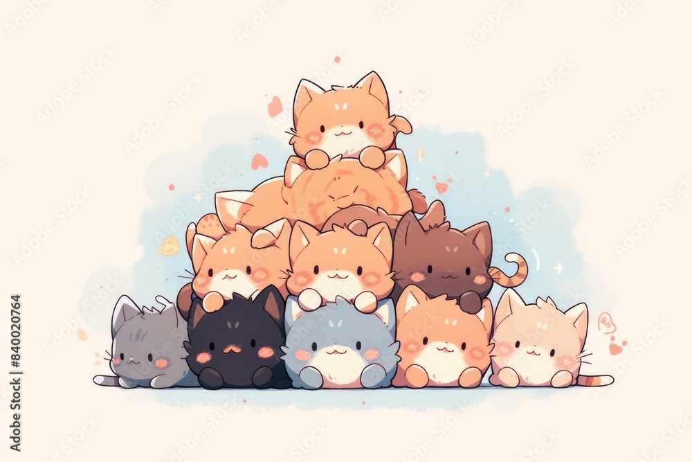 Cute Cat Background, Adorable Kitten Wallpaper, Fluffy Cats Background ...