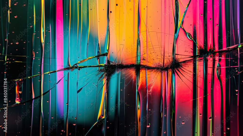 crack broken monitor or TV television screen texture, background for ...