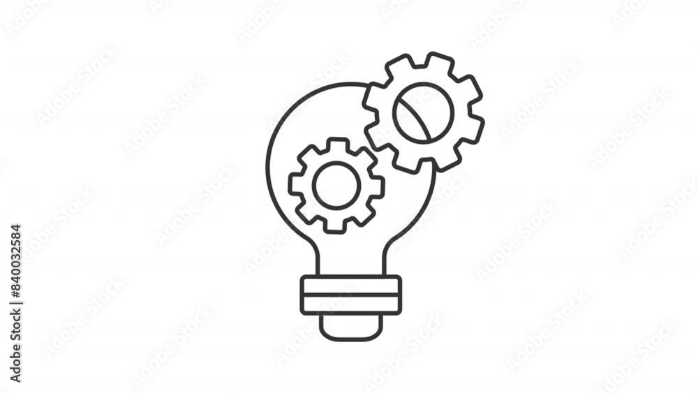 Lightbulb idea line animation. Inspiration animated icon. Innovation ...