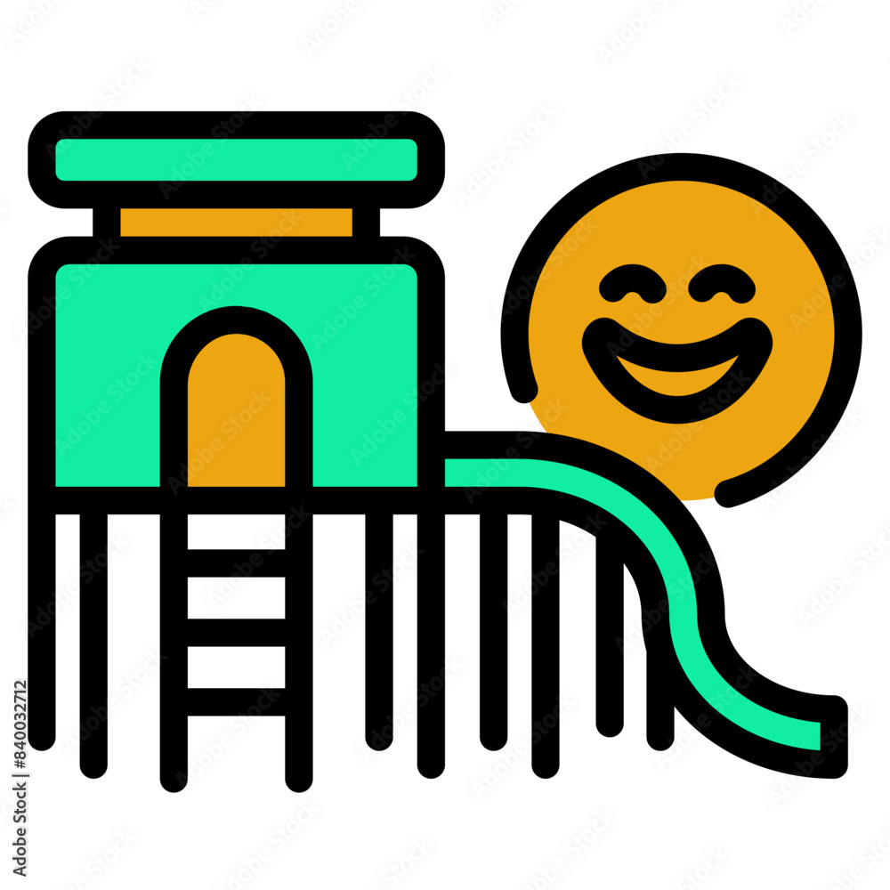 Playground flat icon symbol sign from modern public service collection ...