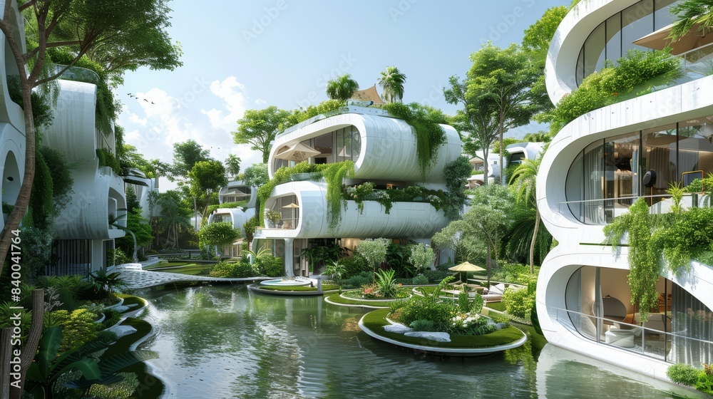 Sustainable urban planning with green spaces, creating livable cities ...