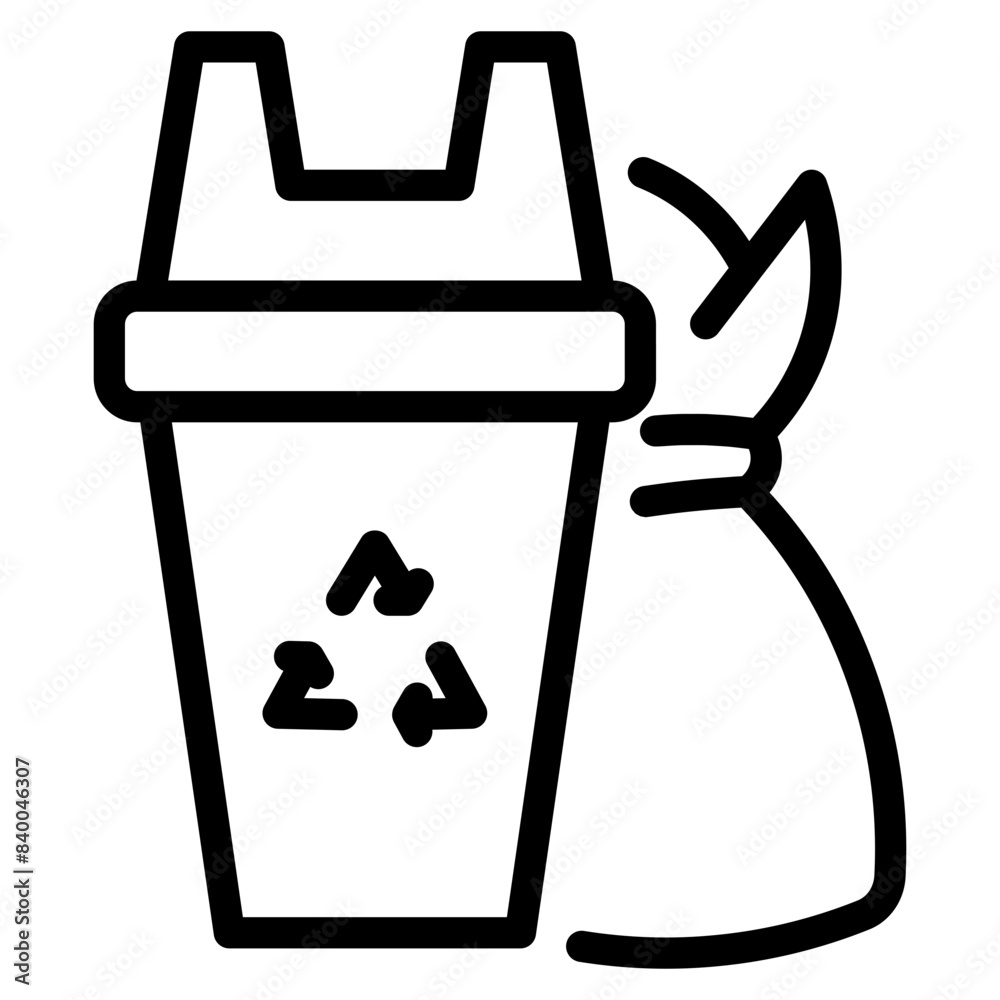 Recycle bin icon symbol sign from modern public service collection in ...