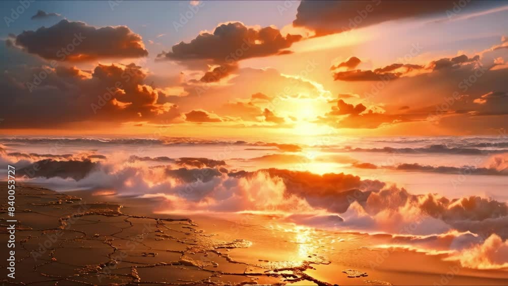 Dry barren Earth with sea dried up from drought symbolizing climate ...