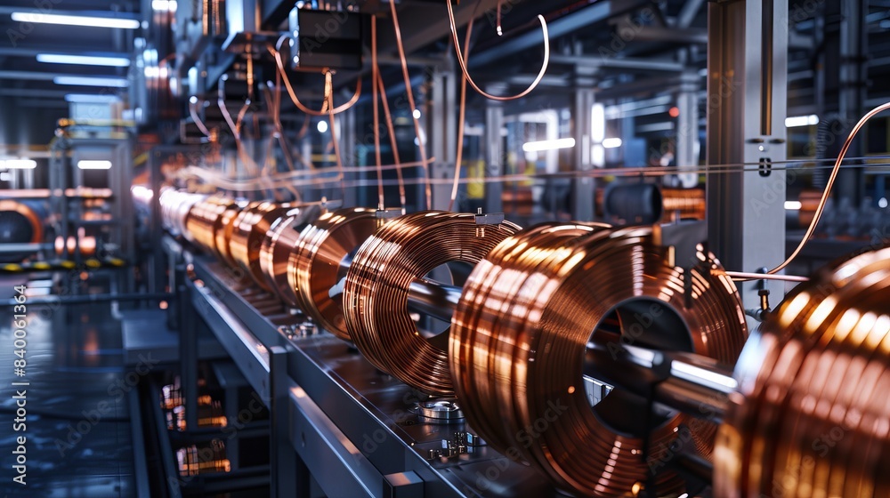 Copper wire and cable manufacturing process. Generative artificial ...