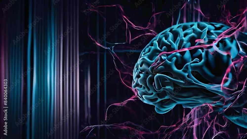 A striking visual representation of neural connections in the brain. A ...