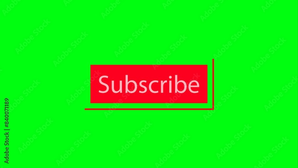 red subscribe button animation with green screen background Stock Video ...