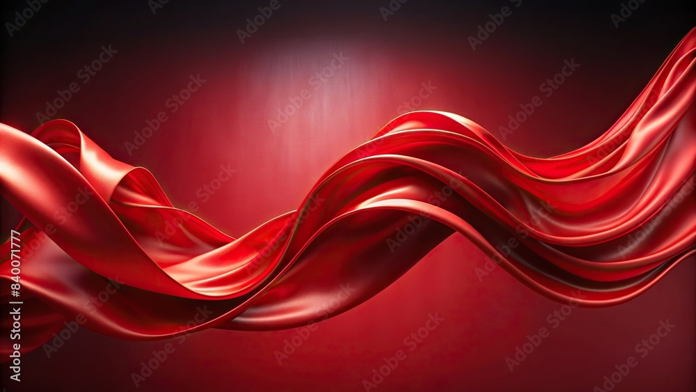 ภาพประกอบสต็อก Abstract luxury render of red cloth streamer background ...
