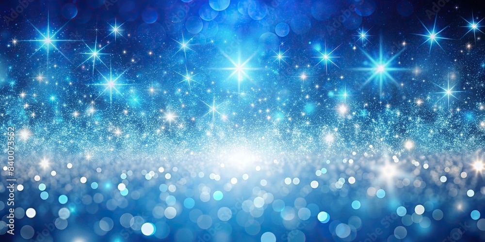 Captivating blue and white glitter sparkles on a gradient background ...
