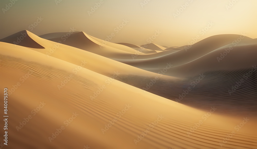 High-Resolution Sand Dunes Desert Landscape Wallpaper with Shimmer ...