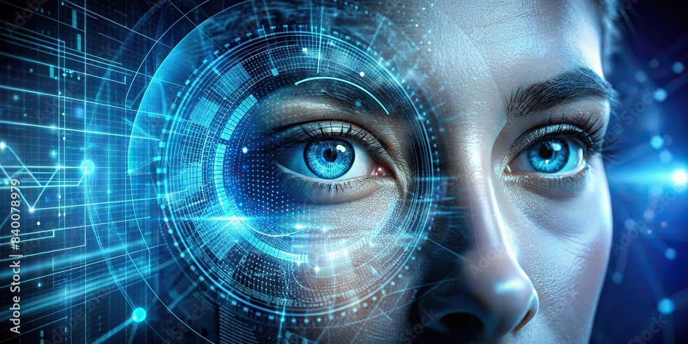 Futuristic coding concept with a focus on artificial intelligence ...