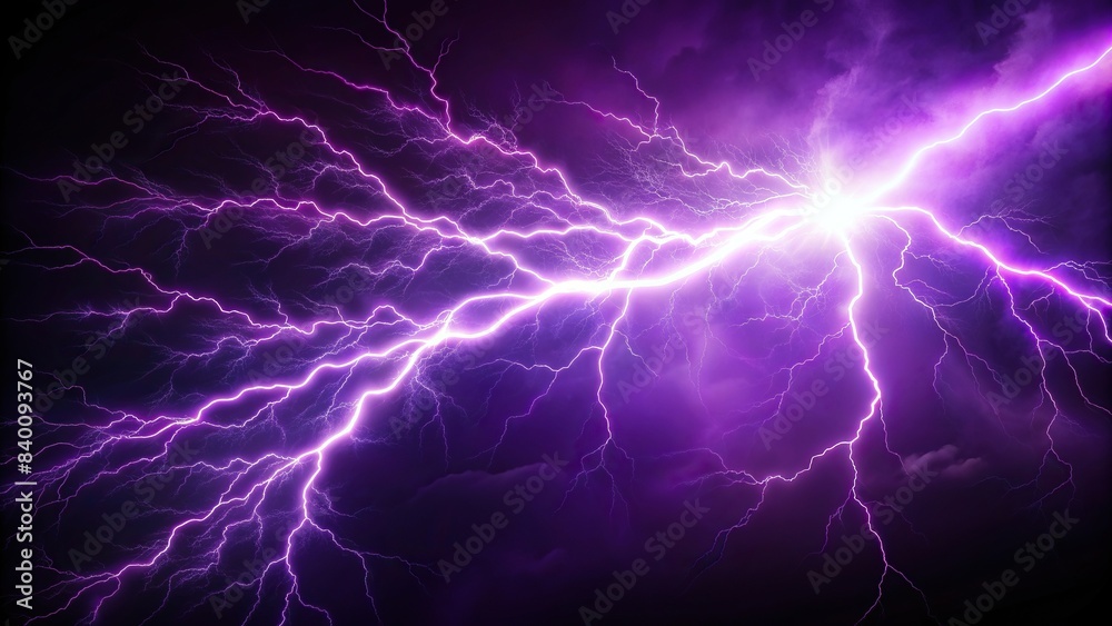 Purple lightning bolt strike with a background, perfect for Zeus, God ...