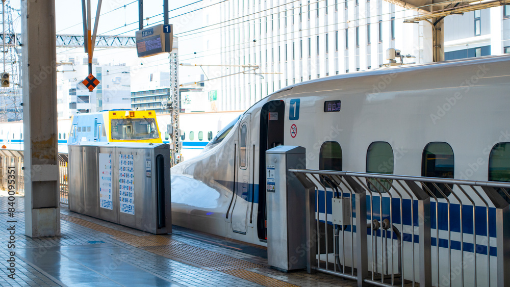 TOKYO SHINKANSEN - TOKYO JAPAN – April 2024: the Shinkansen bullet rain high speed rail at Tokyo ...