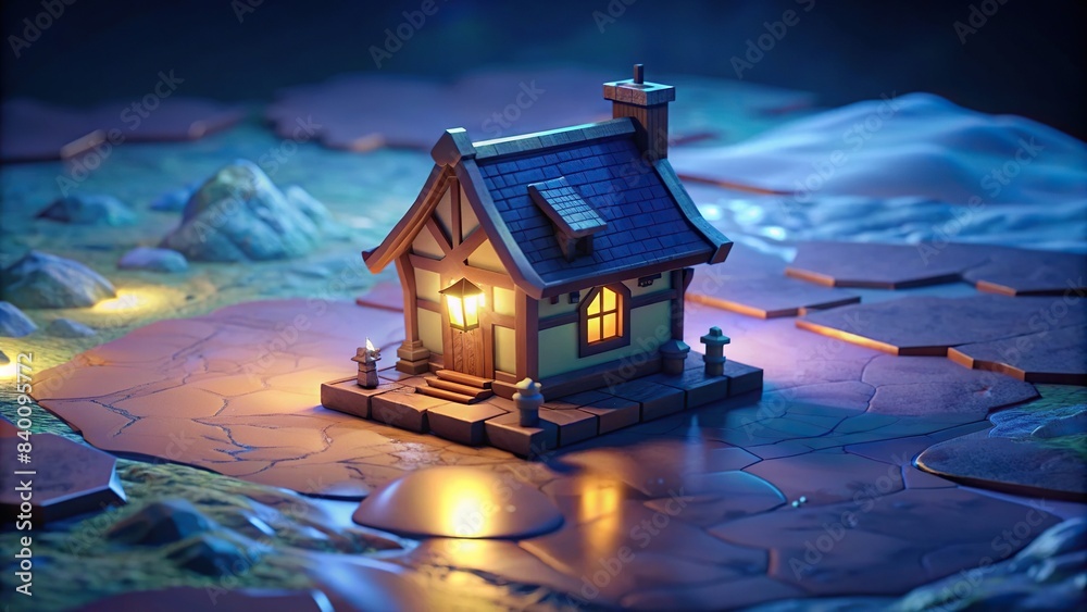 Small house model on map paper, house, model, map, paper, concept ...