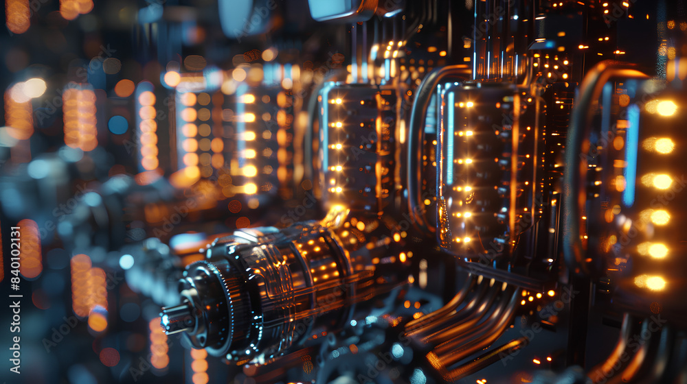 Quantum computer concept with CPU Processor quantum qubit intelligent computing technology Stock ...