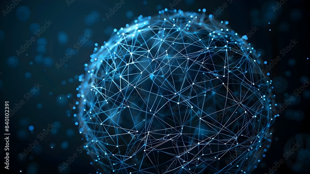 This visually striking 3D rendered image depicts an interconnected tech ...