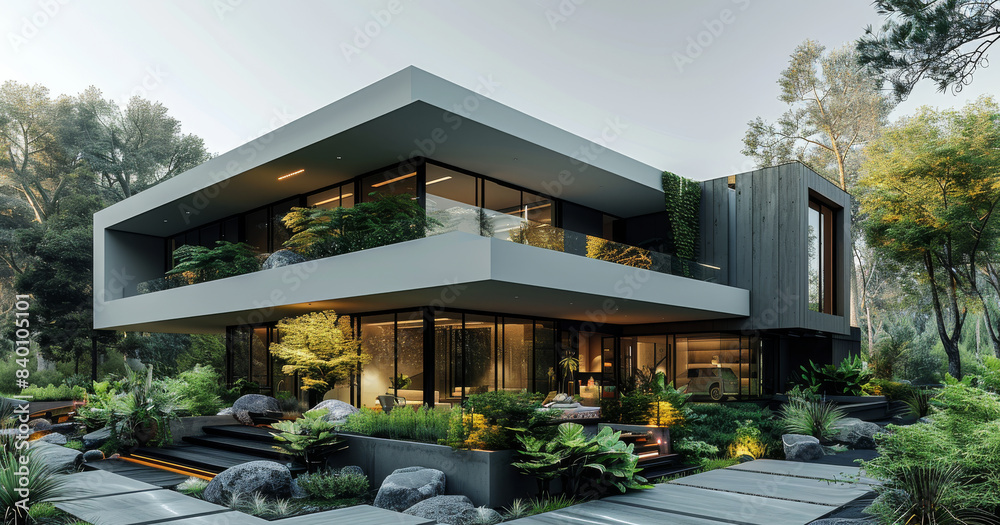 A captivating of a build of architecture, The build presents a balanced ...