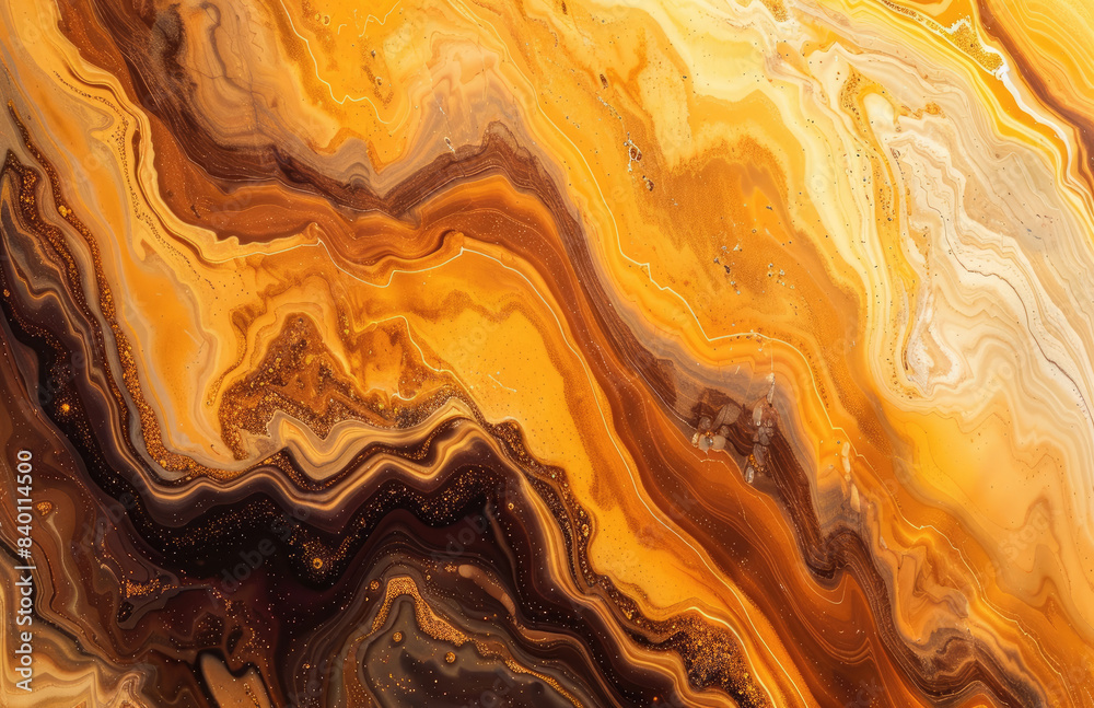 Marble texture, oil painting background with an orange and gold color ...