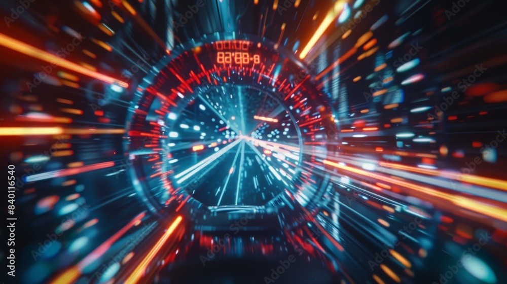Speed motion background with fast speedometer car. Racing velocity ...