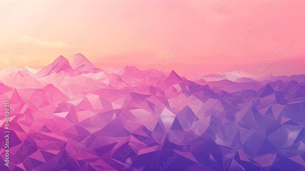 Low polygon layout with text Bitmap graphic space for a horizontal ...