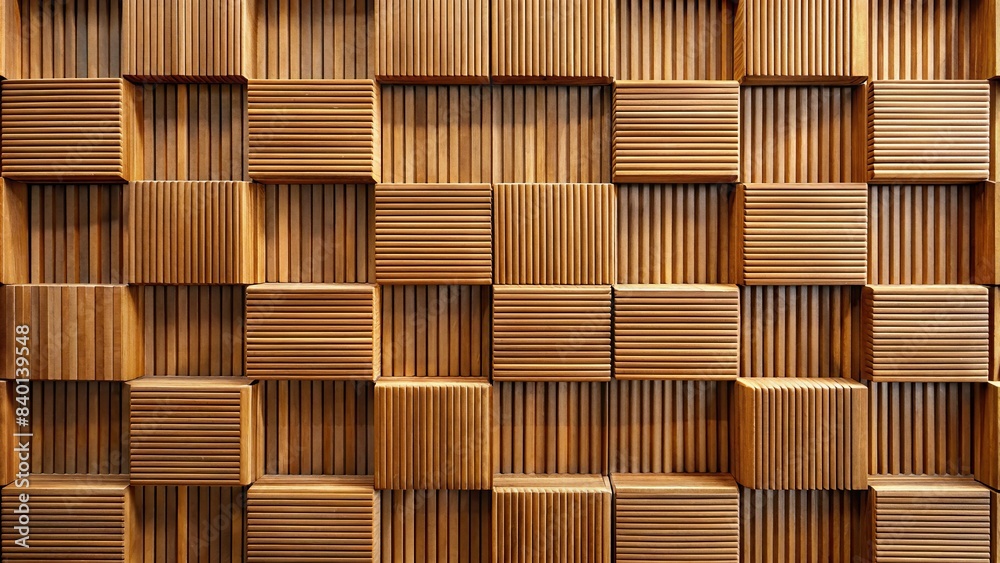 Brown wooden acoustic panels wall texture seamless pattern, wood ...