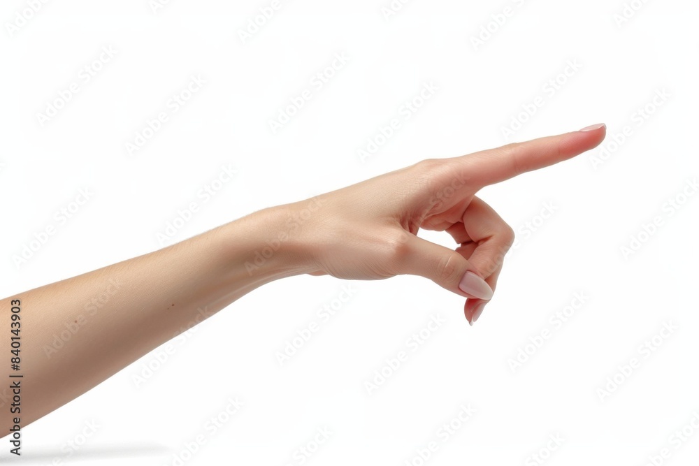 Person points finger - nonverbal communication Stock Illustration ...
