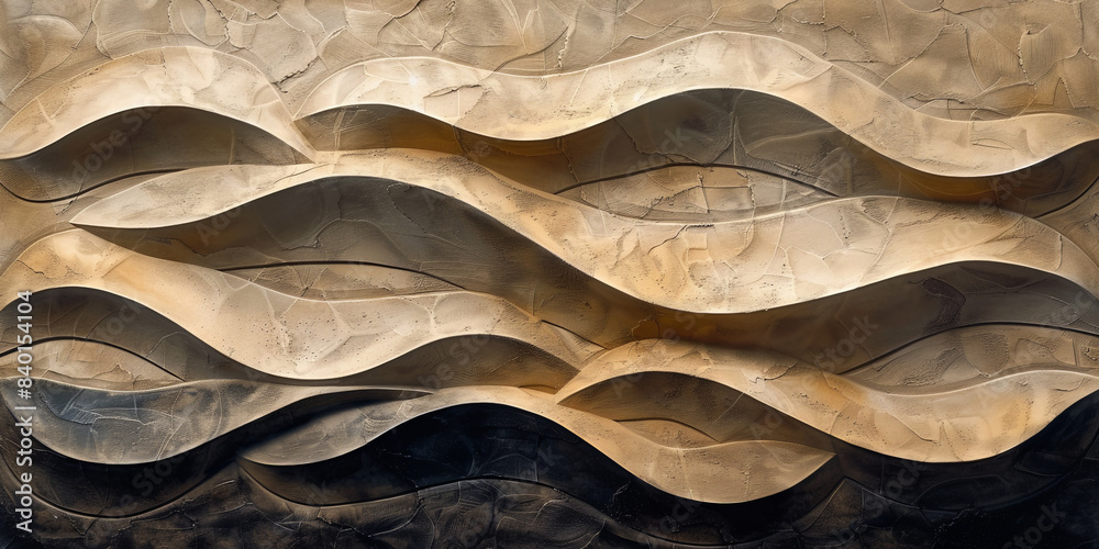 Sand waves with textured patterns, showcasing natural flowing shapes ...