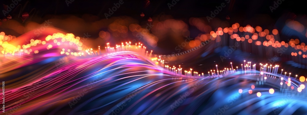 Fiber Optic Signal Transmission Path Visualizing the Journey of Data ...
