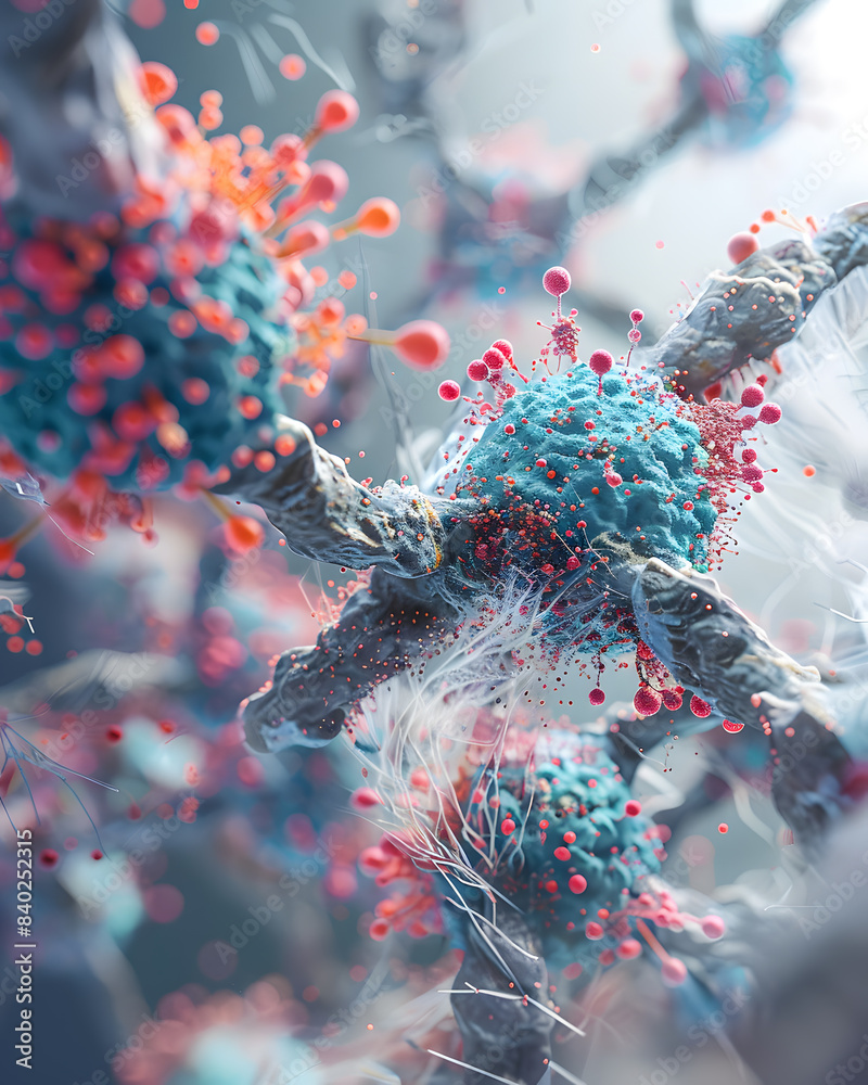 Show the intricate structure of a dendritic cell, presenting antigens ...