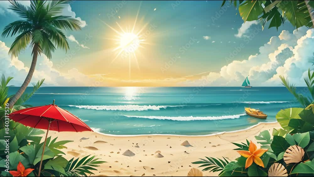 summer beach clipart, get a summer clipart set featuring beach elements ...