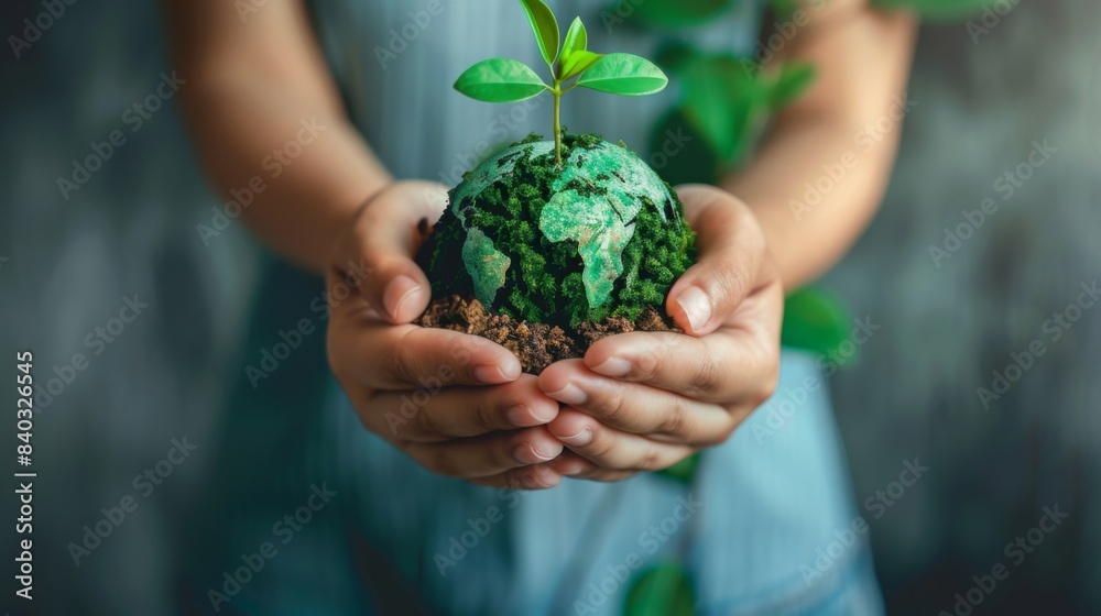 Eco friendly, green company culture concept. Carbon neutral and net ...