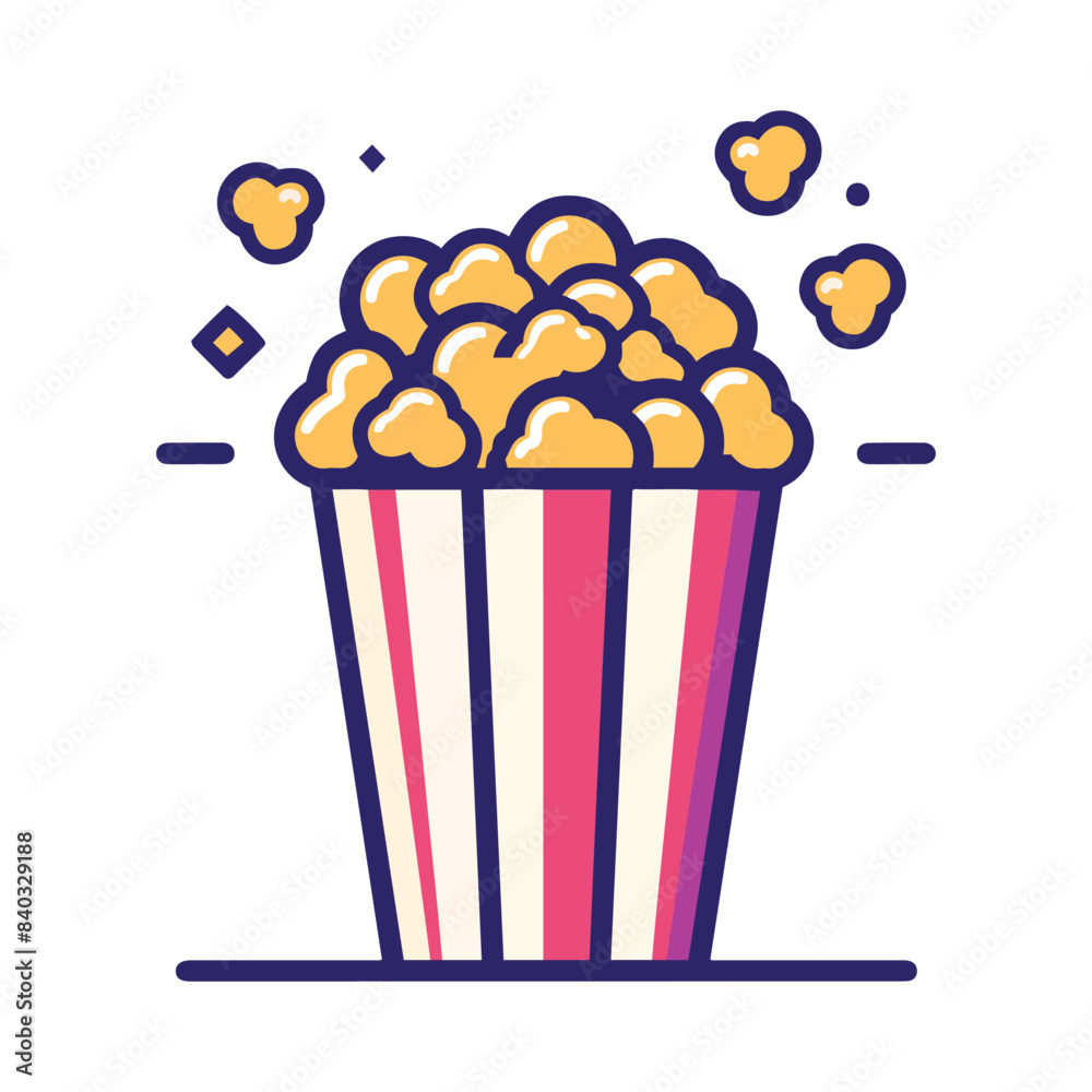 Popcorn snack in a box , popcorn in a basket , bucket of popcorn ...