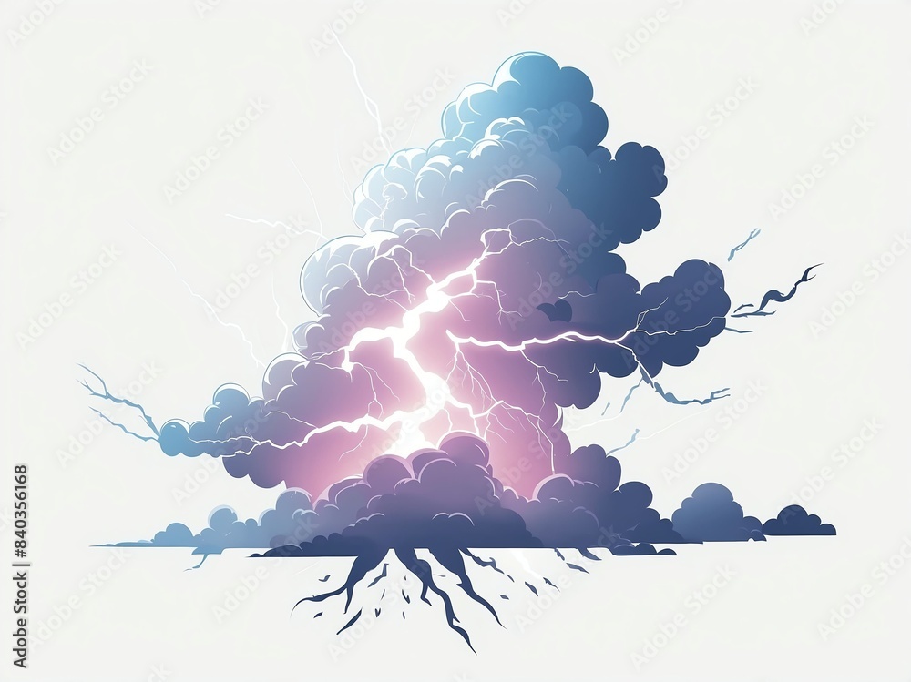 lightning cloud clipart on plain white background cartoon clipart on ...