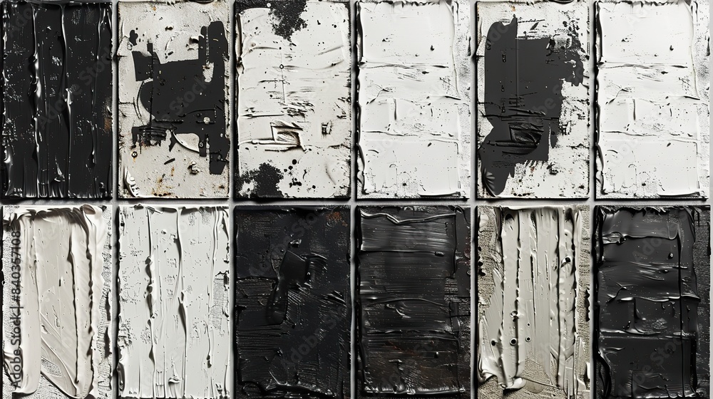 texture set with different types of stamps damaged old paint concrete ...
