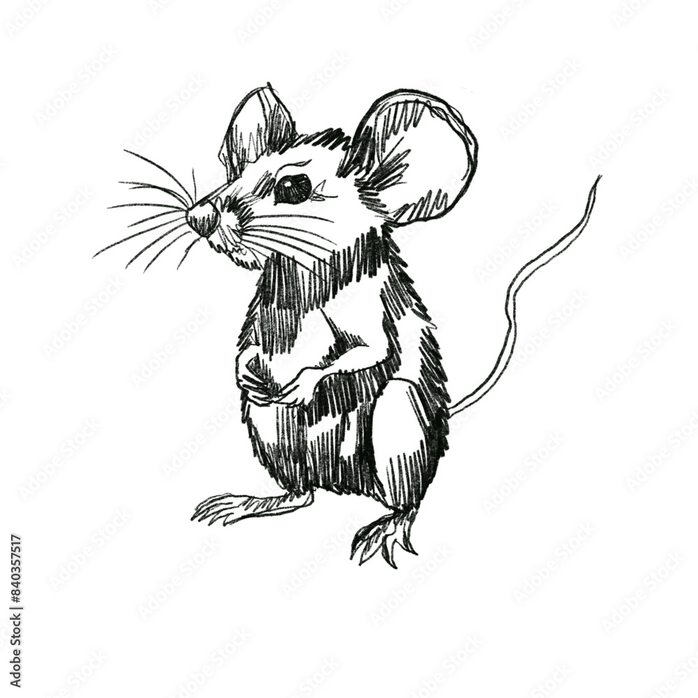 wild mouse pencil sketch transparent background HD Stock Illustration ...