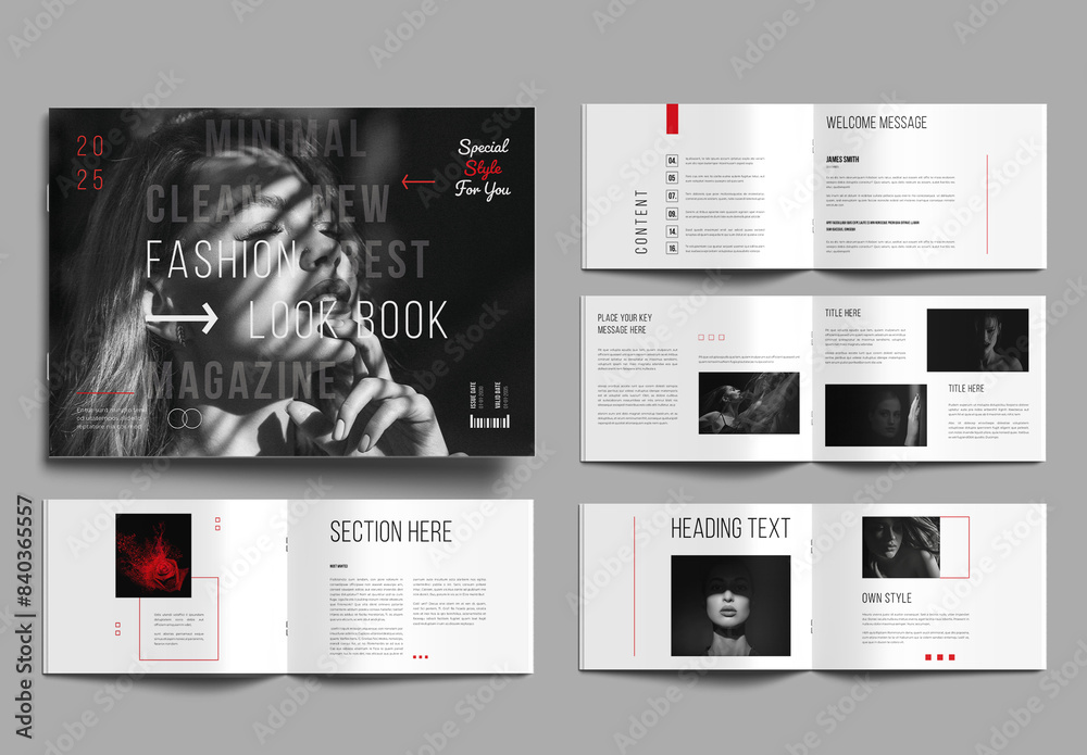Magazine Layout Landscape Stock Template | Adobe Stock