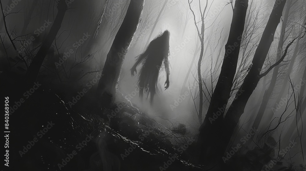 In the twilight mist a shapeless shadowy form can be seen lurking a the ...