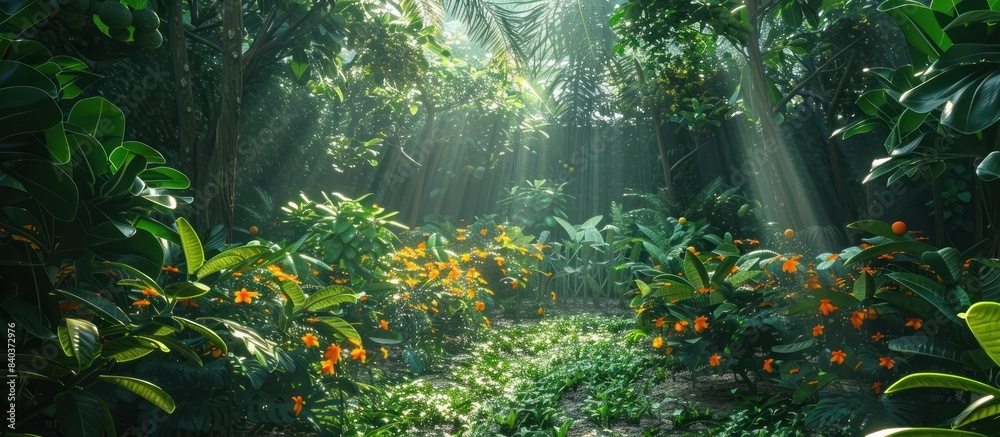 Vibrant Backyard Oasis A Thriving Food Forest Promoting Biodiversity ...