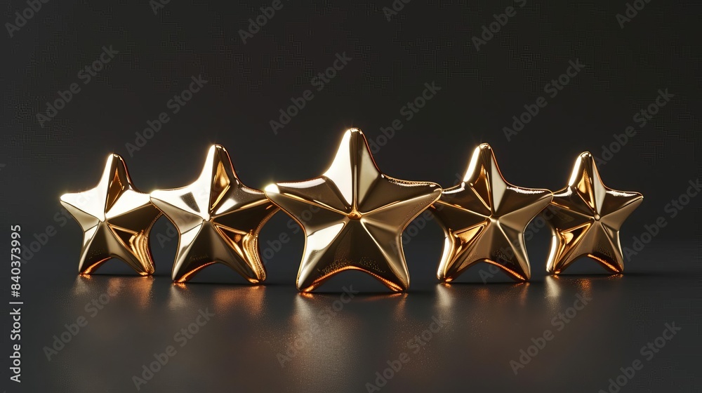 five shiny golden stars for product ratings and reviews web and app ...