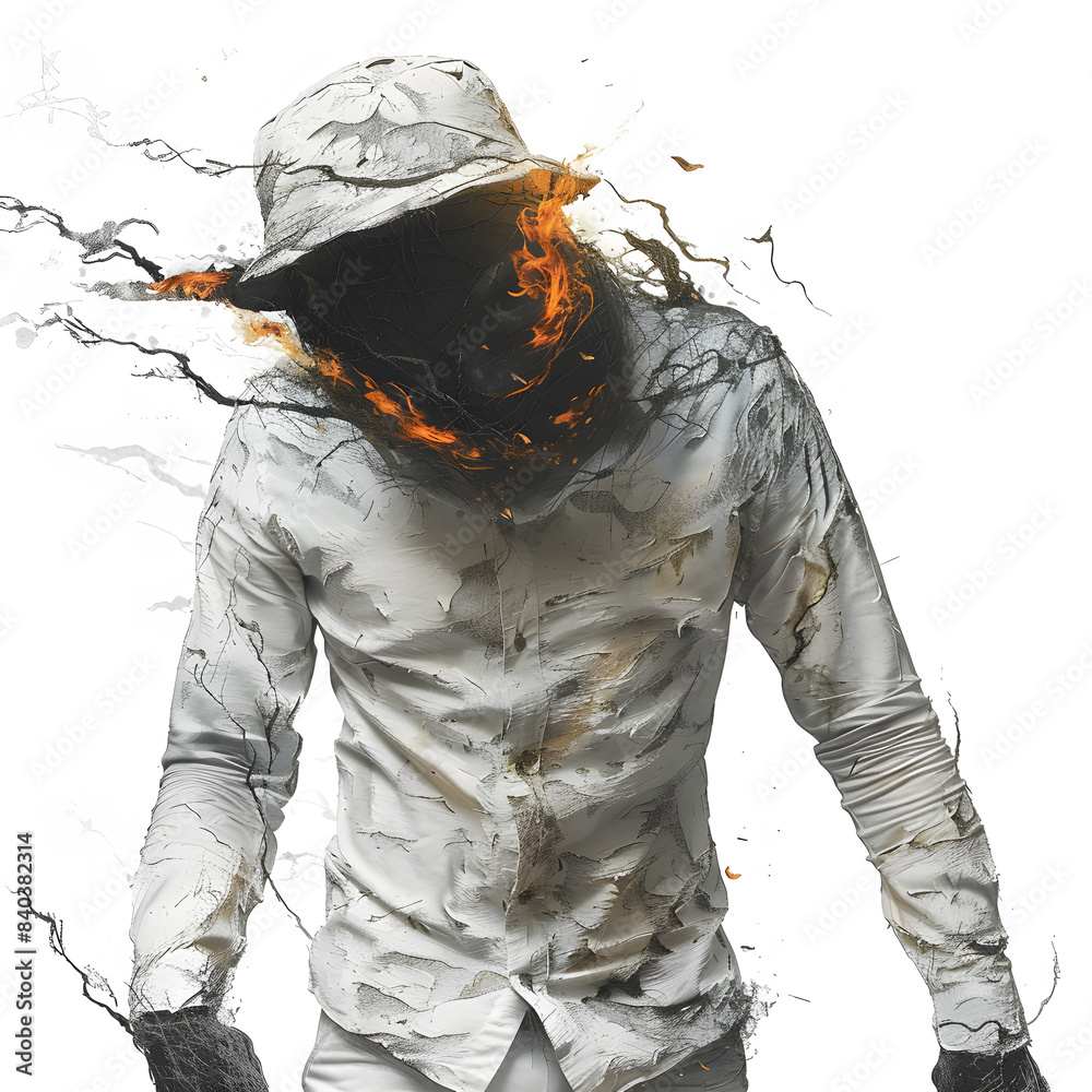 sketch image trend artwork composite 3d photo collage of headless ...